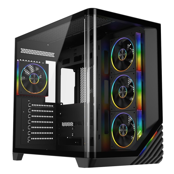 Powercool Venus White ATX Gaming Case Dual Chamber Layout With Curved ...