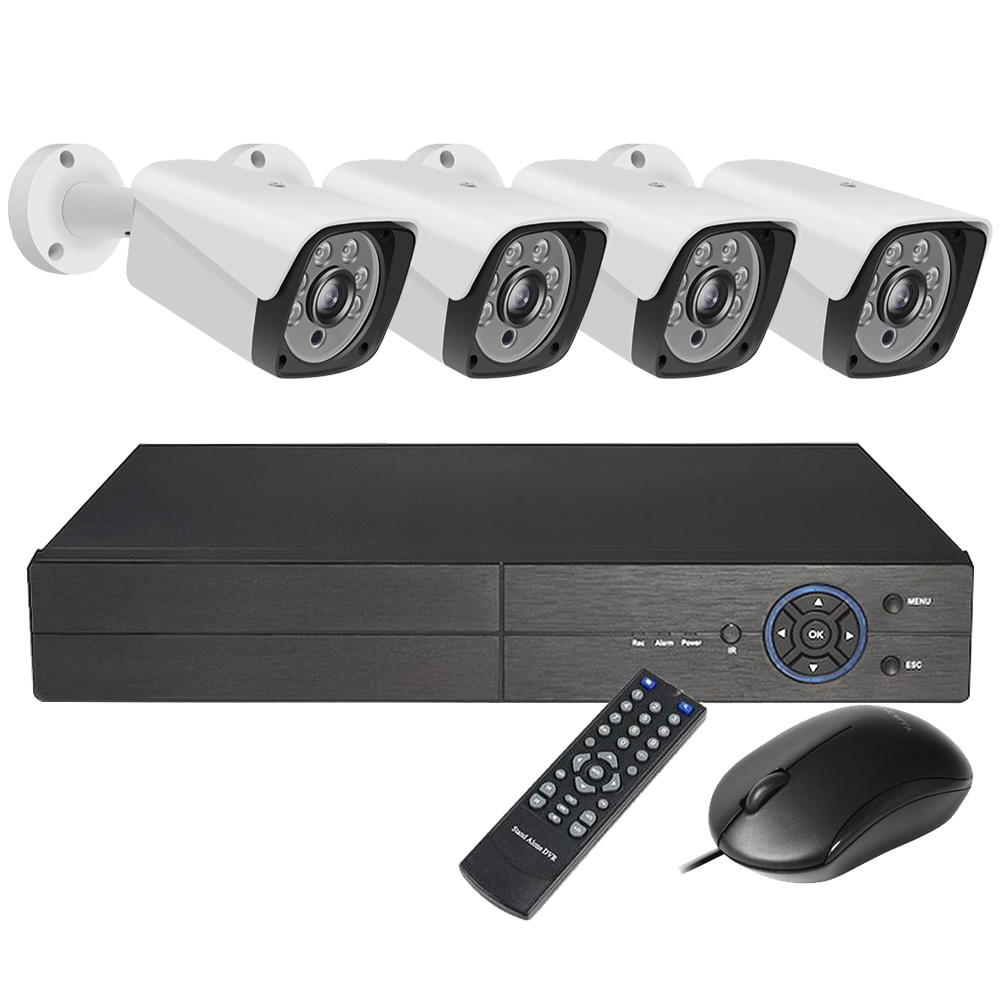 5MP 3K CCTV System 4 Channel 4 x 5.0MP Bullet Cameras Surveillance Kit ...