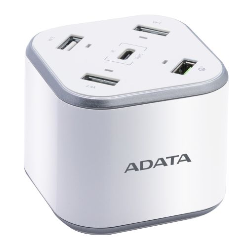 ADATA USB Charging Station - 3 x USB-A, 1 x USB-C, 1 x Qualcomm Quick ...