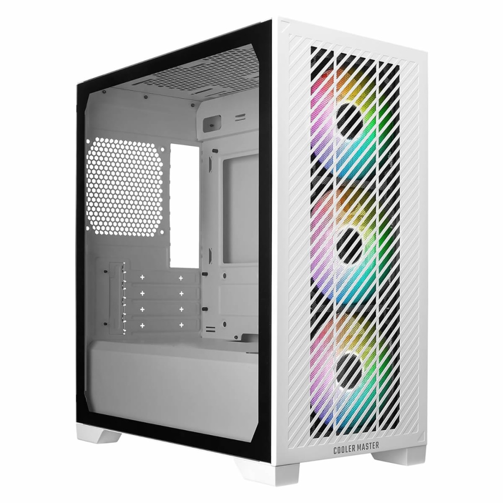 Cooler Master Elite 301 White Gaming Case w/ Glass Side, Micro ATX, 3x ...