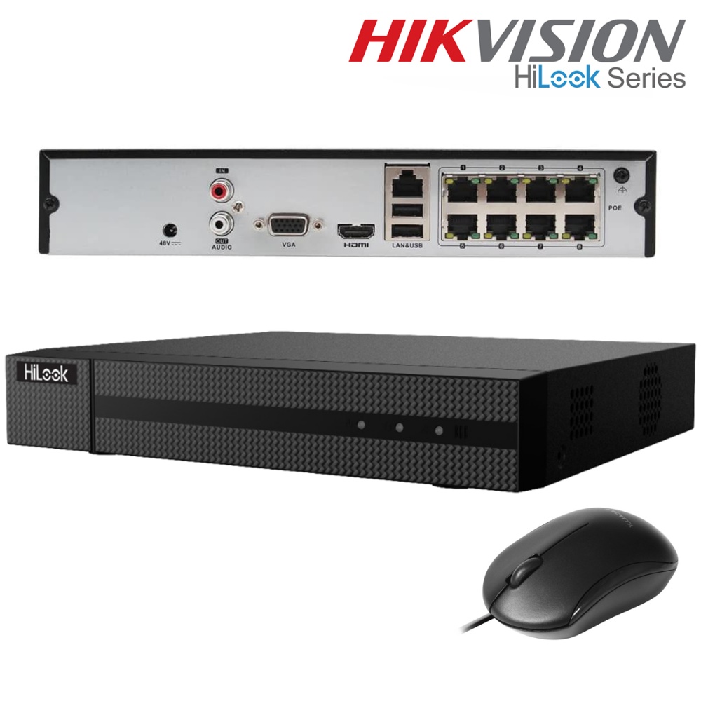 Hikvision HiLook NVR-108MH-C/8P (D) 8 channel 4K NVR with 8 port POE ...