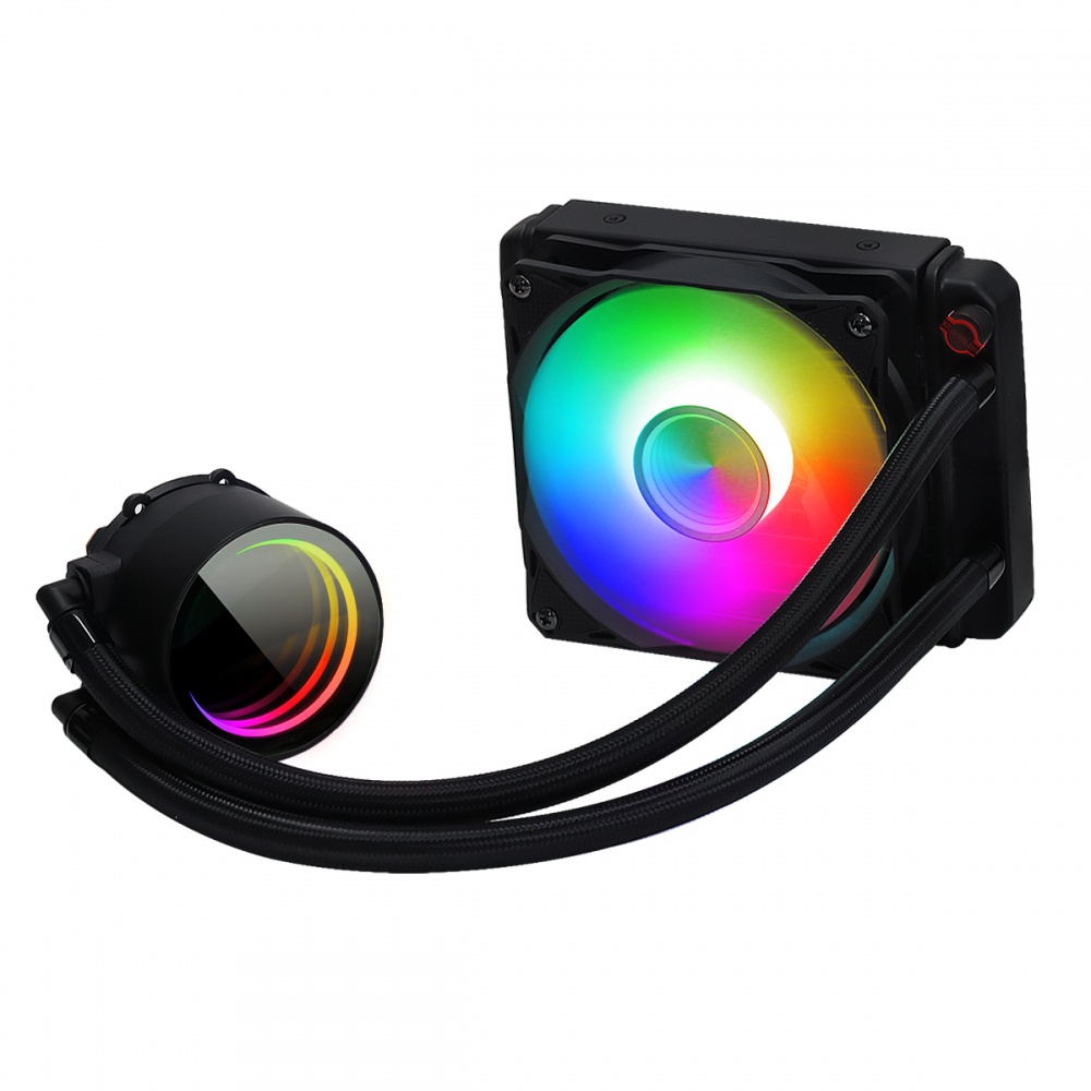CiT Pro Glacier Watercooler Liquid CPU Cooler 120mm Black ARGB Infinity ...