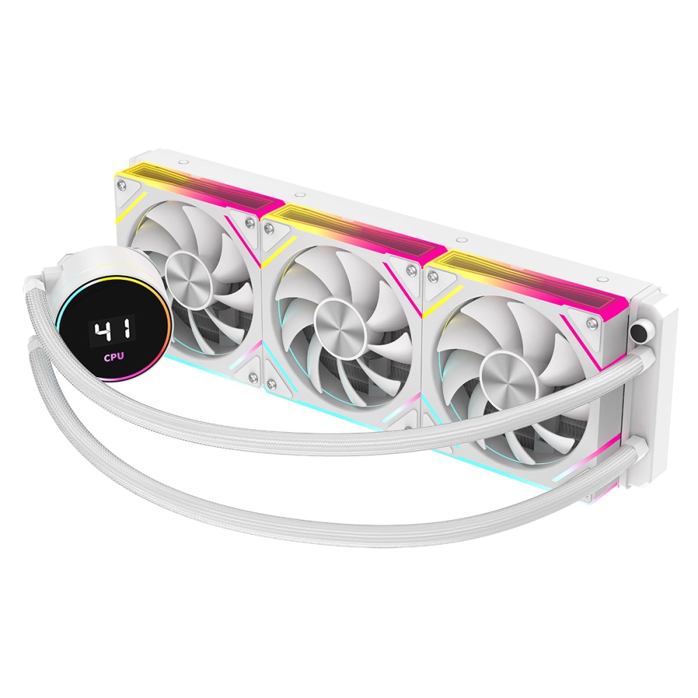 CIT PRO Glacier White 360mm ARGB AIO Water Cooler Liquid Cooling System ...