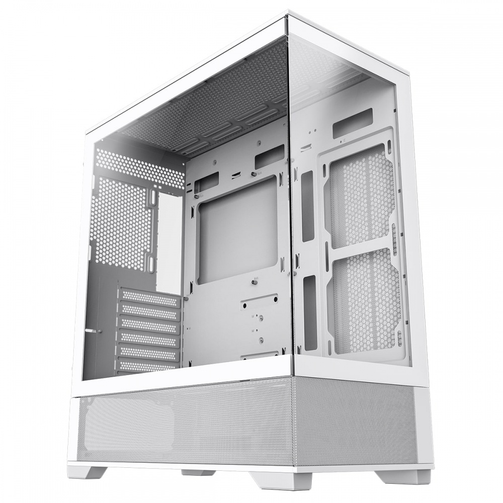 GameMax VISTA AW White Tower ATX PC Gaming Case With Tempered Glass ...