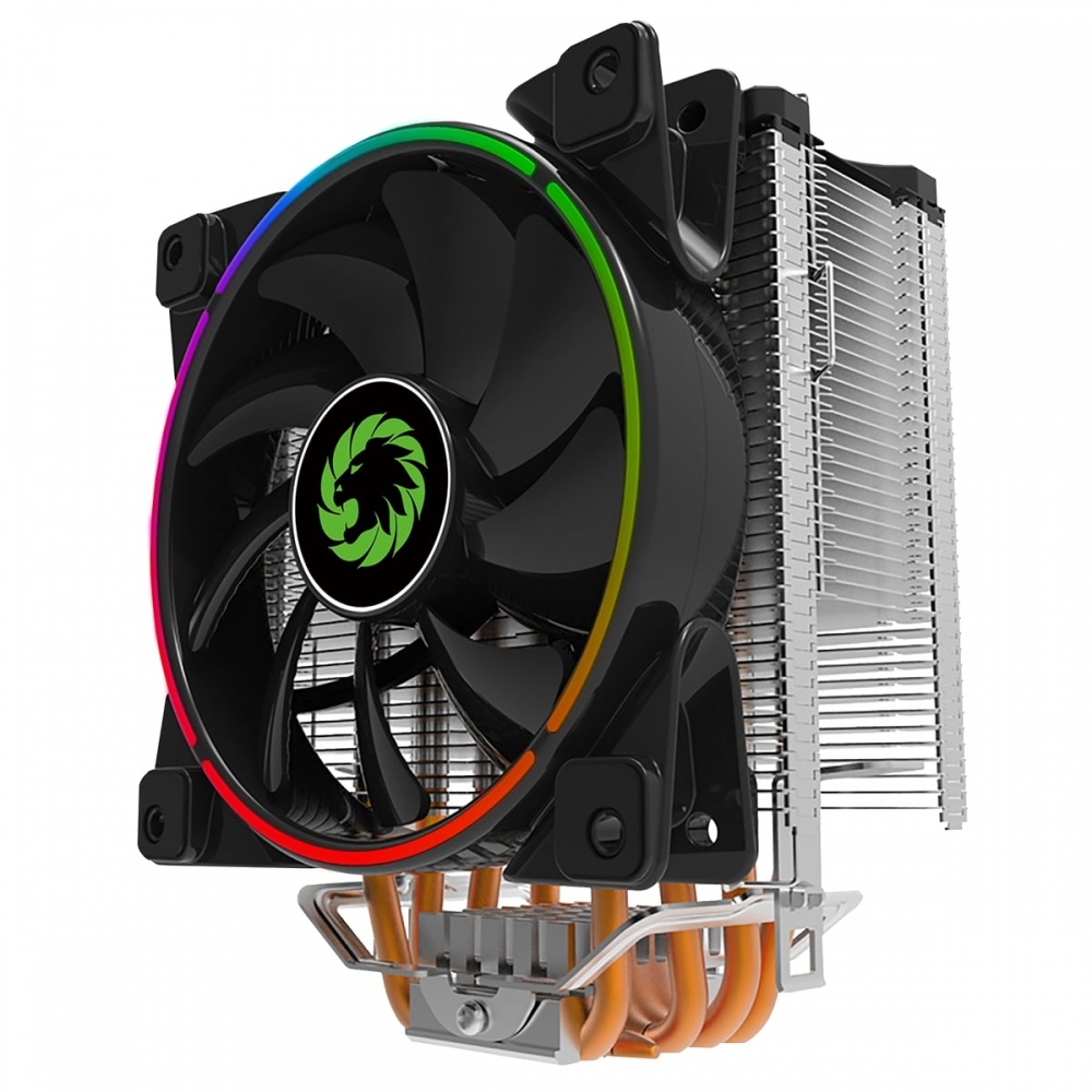 GameMax Gamma 500 Rainbow ARGB CPU Cooler Aura Sync 3 Pin for Intel ...