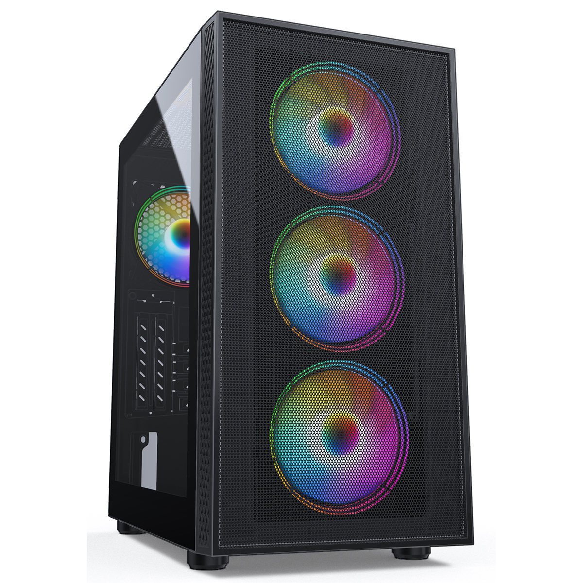 Game Max Icon Mesh Gaming Case 4xARGB Fans MB Sync 3pin TG - DigiDirect