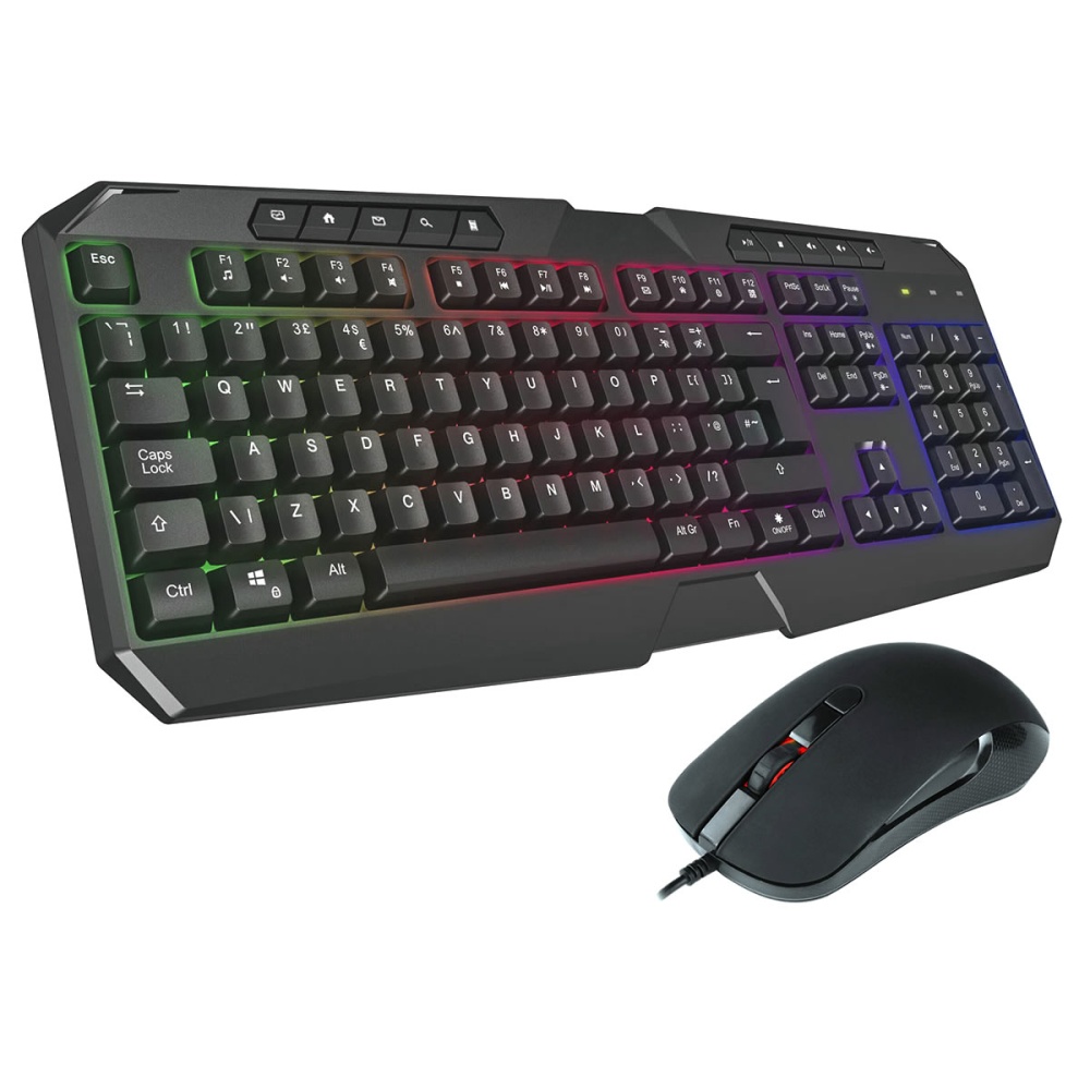 CiT Avenger Rainbow Keyboard and Mouse Set USB Gaming Kit - DigiDirect
