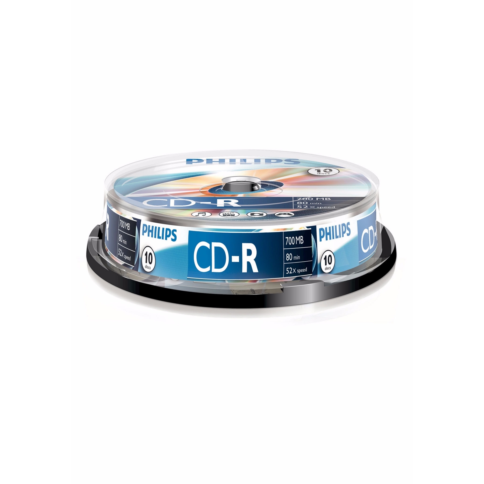 Philips CD-R Recordable 52X 10PK Spindle - DigiDirect