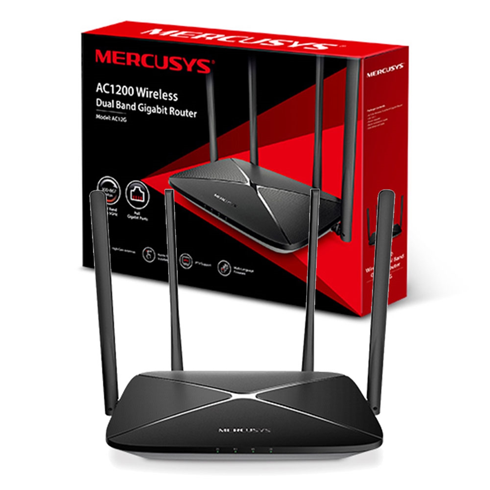 Mercusys AC12G AC1200 Dual Band Gigabit Wireless Cable Router ...