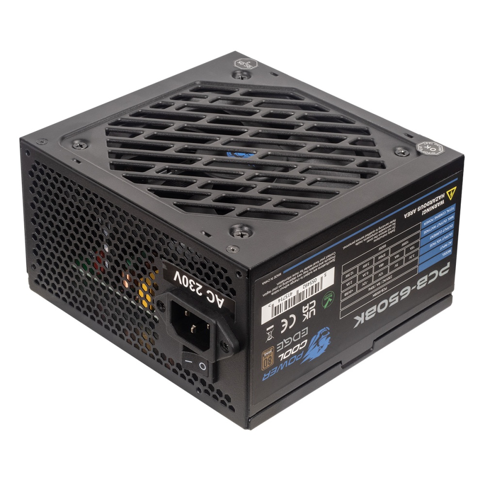 Powercool Edge Black ATX 650W PSU 80 Plus Bronze 230V Power Supply ...