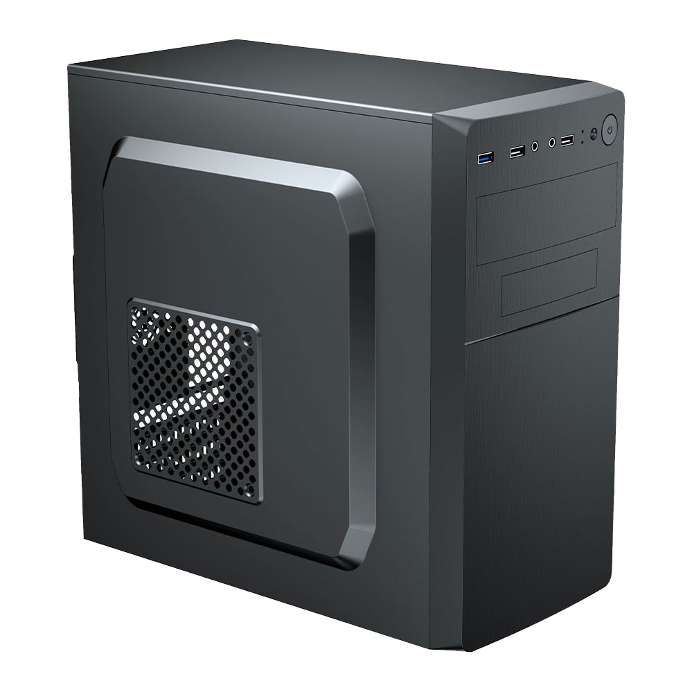 Vida Business Black Office PC Case, Micro ATX, 90mm Fan, 5.25 Inch Bay ...